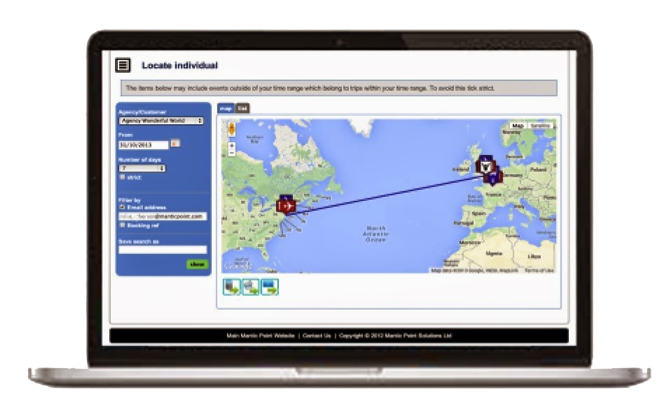 Find, locate and communicate with your traveller - traveller tracking